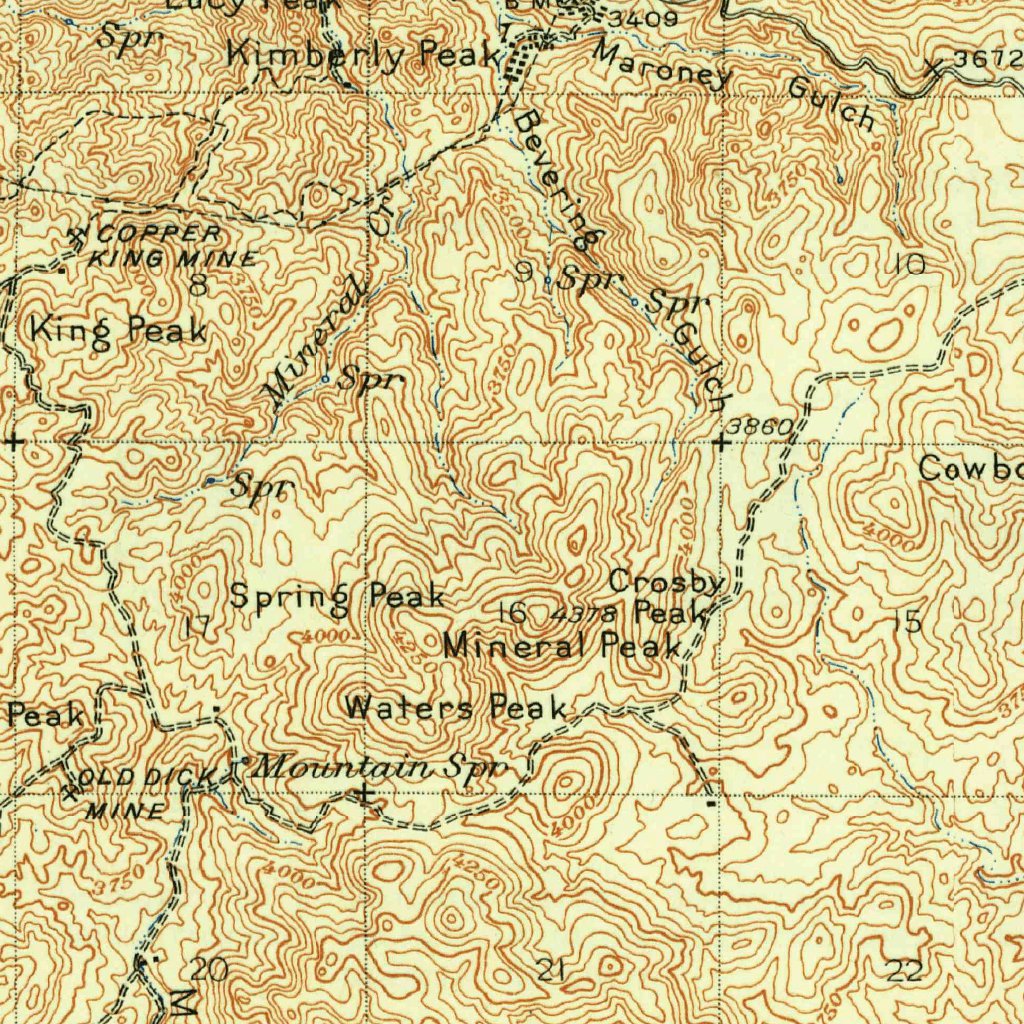 Bagdad, AZ (1948, 62500-Scale) Map by United States Geological Survey ...
