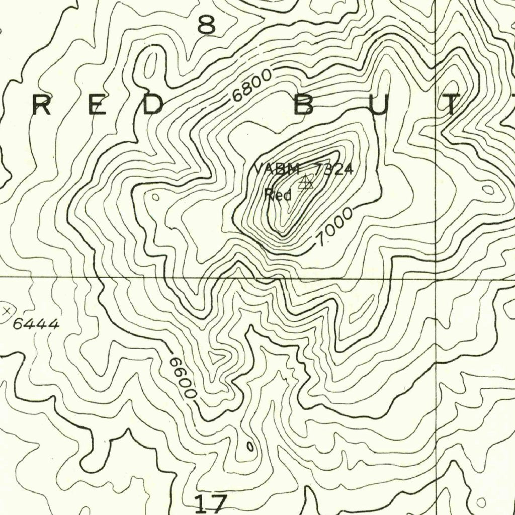 Red Butte, AZ (1956, 24000-Scale) Map by United States Geological ...