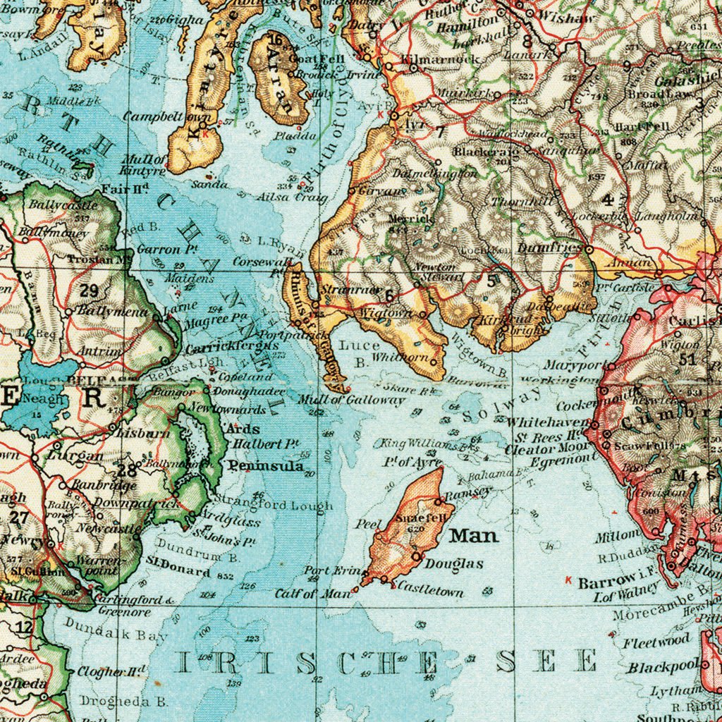 British Isles Map, 1905 by Waldin | Avenza Maps