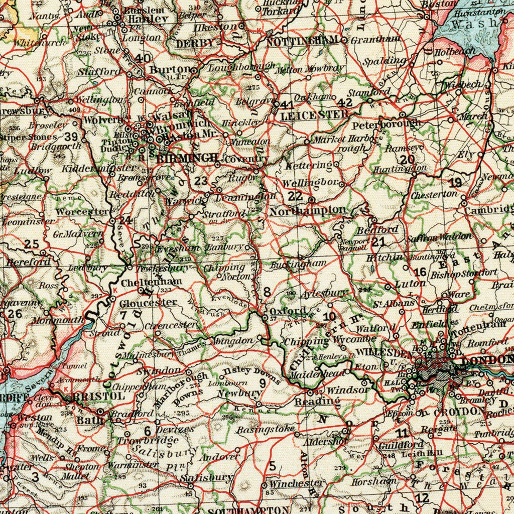 British Isles Map, 1905 by Waldin | Avenza Maps