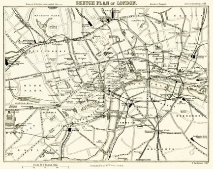 Sketch plan of London, 1907 Map by Waldin | Avenza Maps
