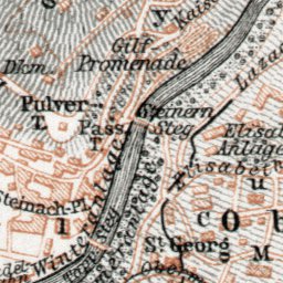 Meran (Merano) environs Map, 1910 by Waldin | Avenza Maps