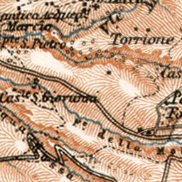 Sabine Hills with Palestrina Map, 1909 by Waldin | Avenza Maps