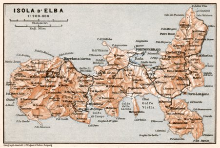 Elba Island Map, 1909 by Waldin | Avenza Maps