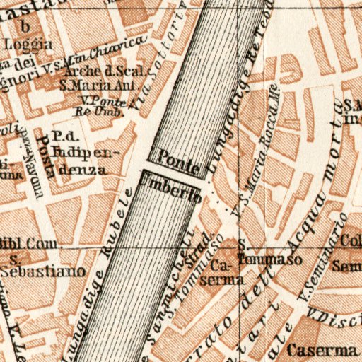 Verona city Map, 1908 by Waldin | Avenza Maps