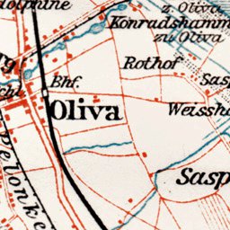 Danzig (Gdańsk) environs Map, 1911 by Waldin | Avenza Maps
