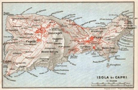 Capri Isle Map, 1912 by Waldin | Avenza Maps