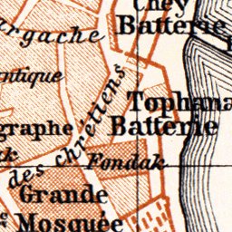 Tánger (طنجة, Tangier) city Map, 1899 by Waldin | Avenza Maps