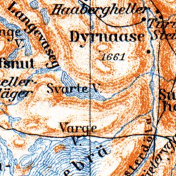 Hardanger Vidda Map, 1910 by Waldin | Avenza Maps