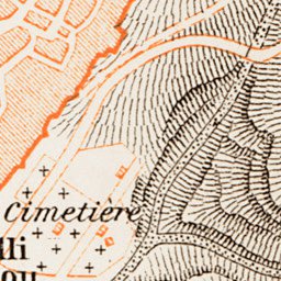 Thessaloniki (Θεσσαλονίκη, Selanik) city Map, 1914. Environs of ...