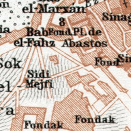 Tánger (طنجة, Tangier) city Map, 1913 by Waldin | Avenza Maps