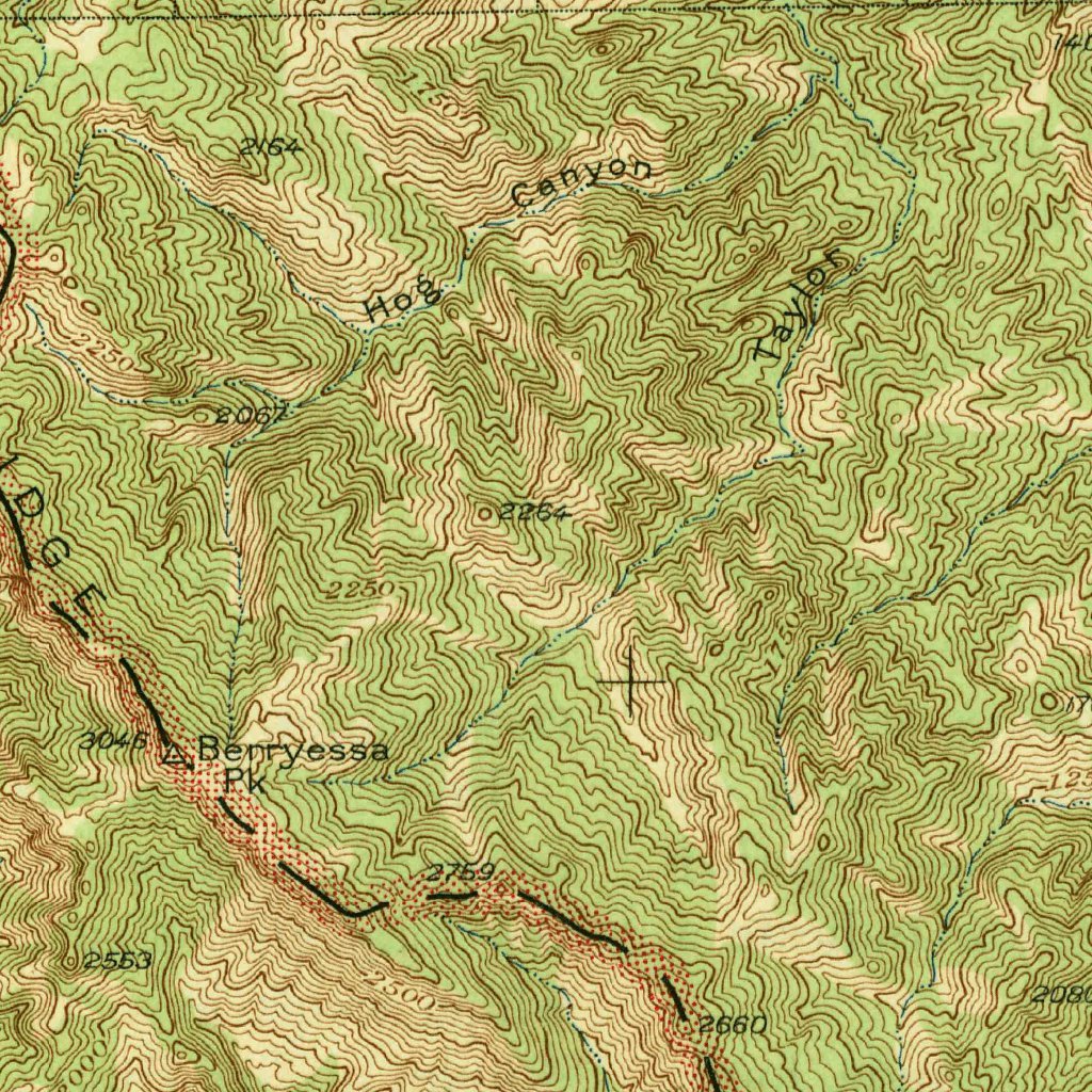 Lake Berryessa, CA (1943, 62500-Scale) Map by United States Geological ...