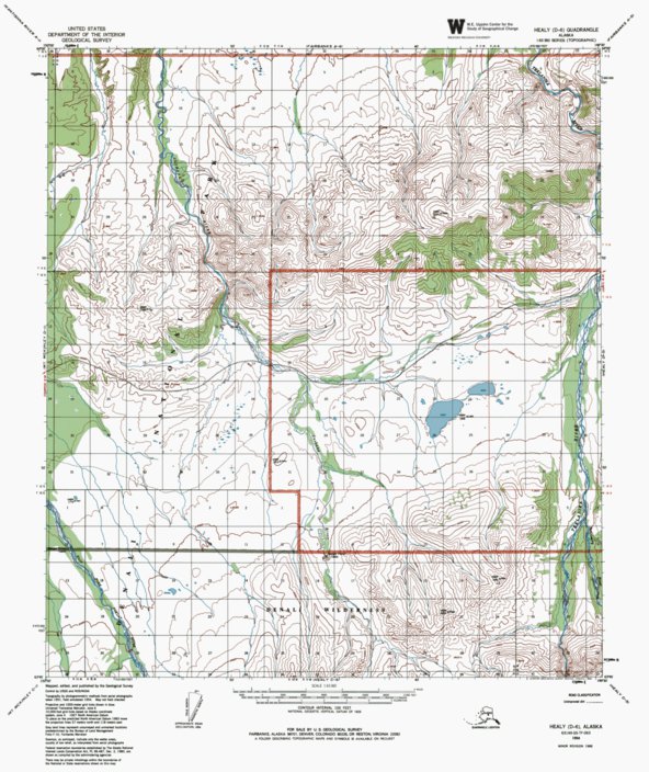 AK-HEALY D6: Authoritative US Topos 1954 Map by Western Michigan ...