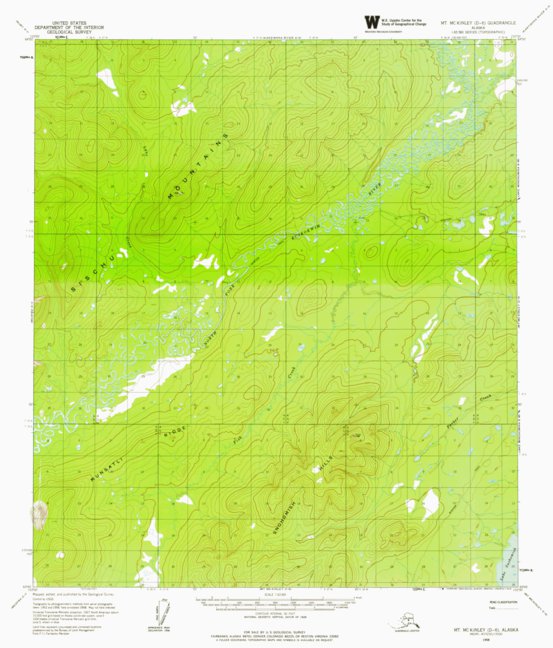 AK-MT MCKINLEY D6: Authoritative US Topos 1958 Map by Western Michigan ...
