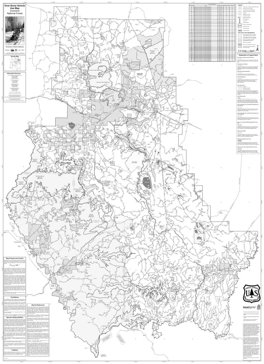 Over Snow Vehicle Use Map (OSVUM) Coconino National Forest by US Forest ...