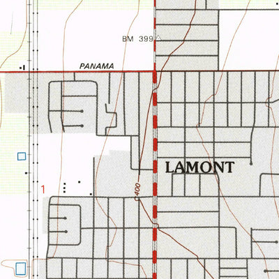 Lamont, CA (1992, 24000-Scale) Map by United States Geological Survey ...