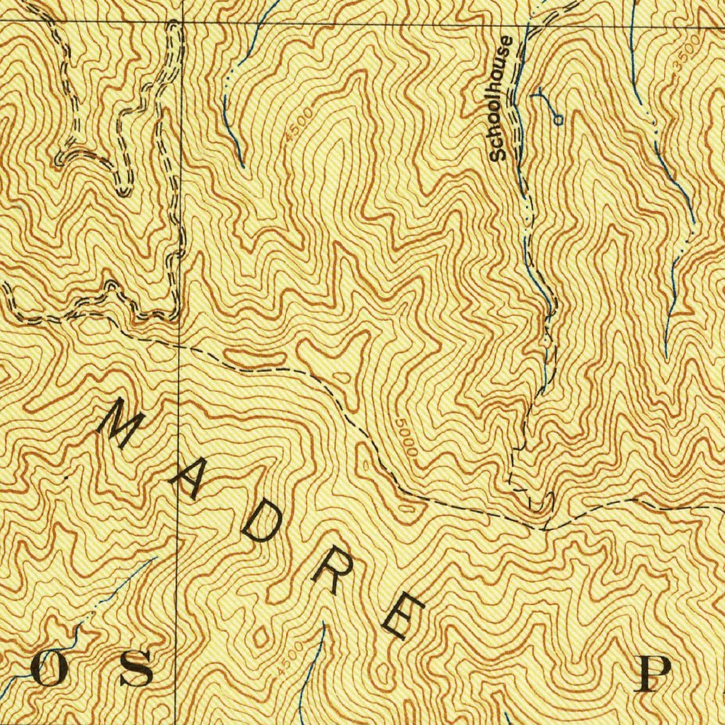 Mcpherson Peak, CA (1943, 62500-Scale) Map by United States Geological ...