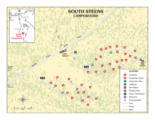 South Steens Campground Map by Bureau of Land Management - Oregon ...