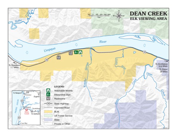 Dean Creek Elk Viewing Area Map by Bureau of Land Management - Oregon ...