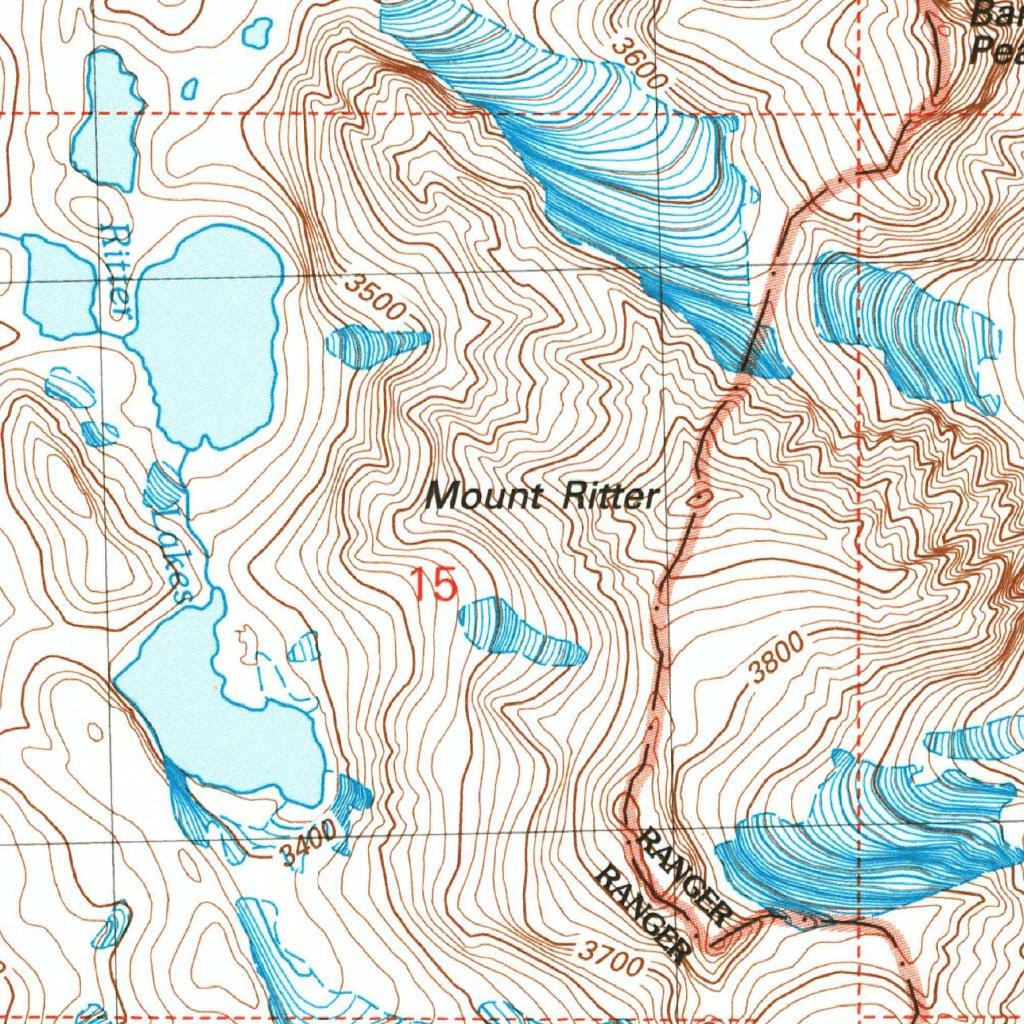 Mount Ritter, CA (2004, 24000-Scale) Map by United States Geological ...