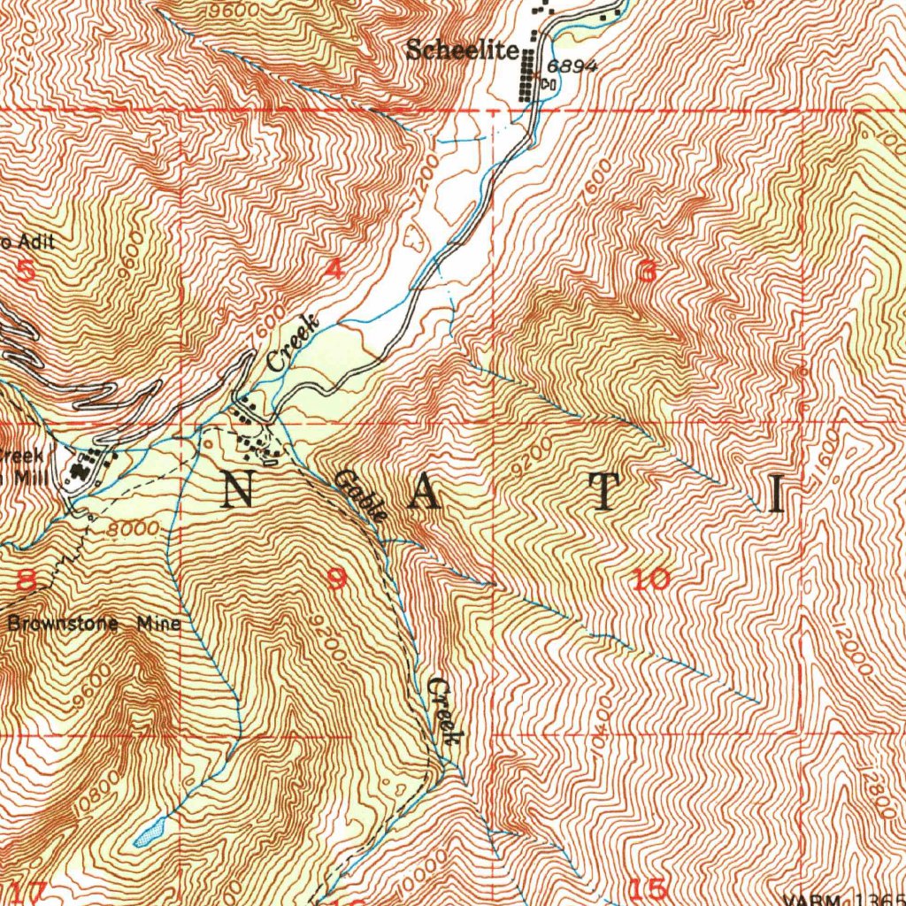 Mount Tom, CA (1949, 62500-Scale) Map by United States Geological ...
