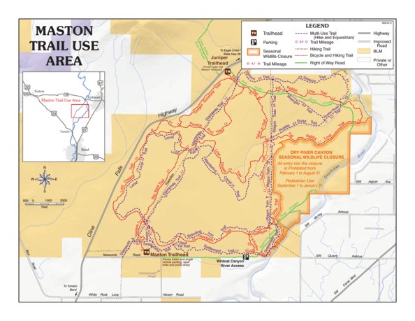 Maston Trail Use Area Map by Bureau of Land Management - Oregon ...