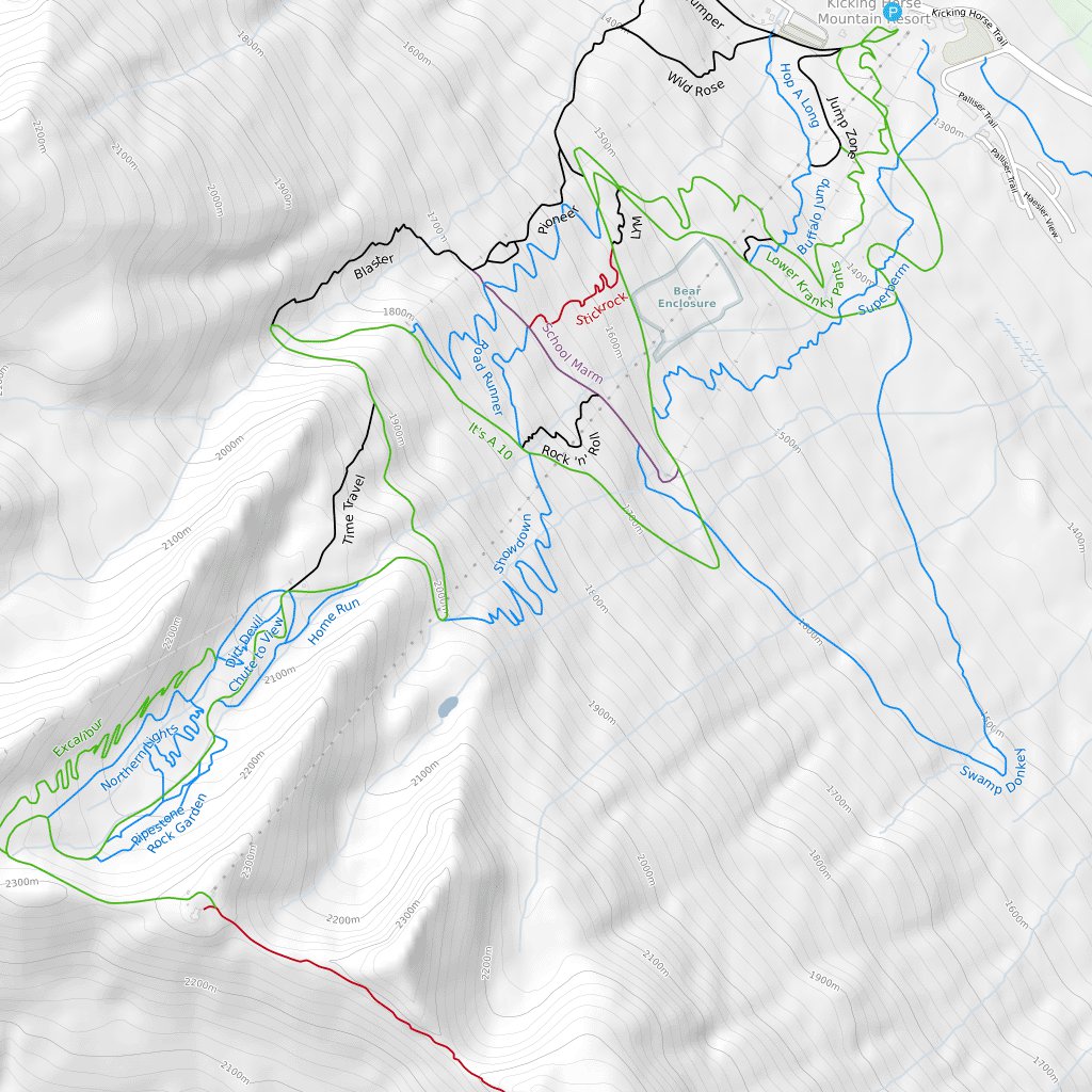 Golden Mountain Bike Trails Map by Trailforks | Avenza Maps