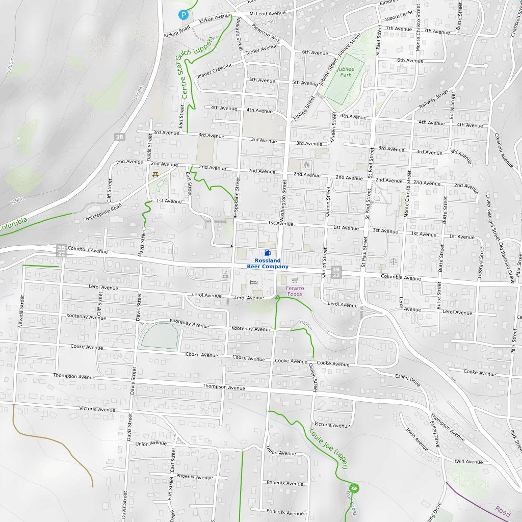 Rossland Mountain Bike Trails Map by Trailforks | Avenza Maps