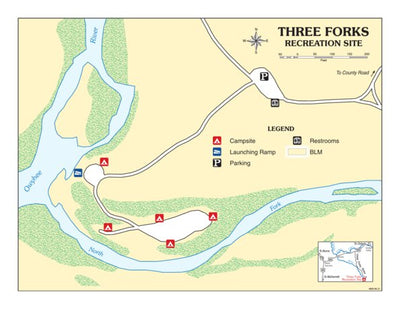 Three Forks Recreation Site Map by Bureau of Land Management - Oregon ...