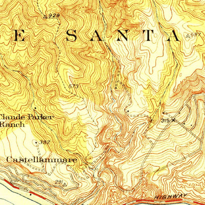 Topanga Canyon, CA (1928, 24000-Scale) Map by United States Geological ...