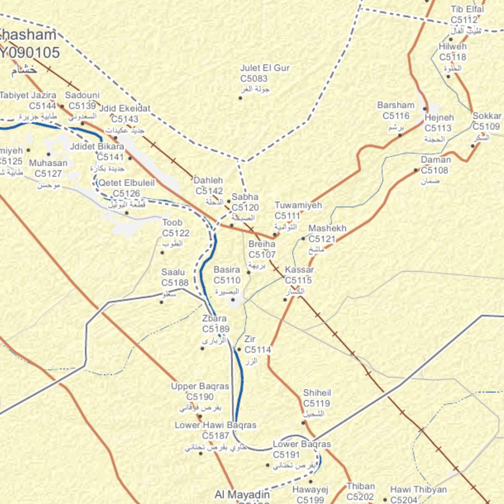 Deir ez-zor governorate reference Map by UN OCHA Regional office for ...