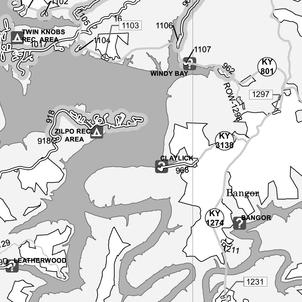 Motor Vehicle Use Map, MVUM, Cumberland District, Daniel Boone National ...