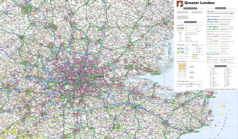 Greater London Map by Red Geographics | Avenza Maps