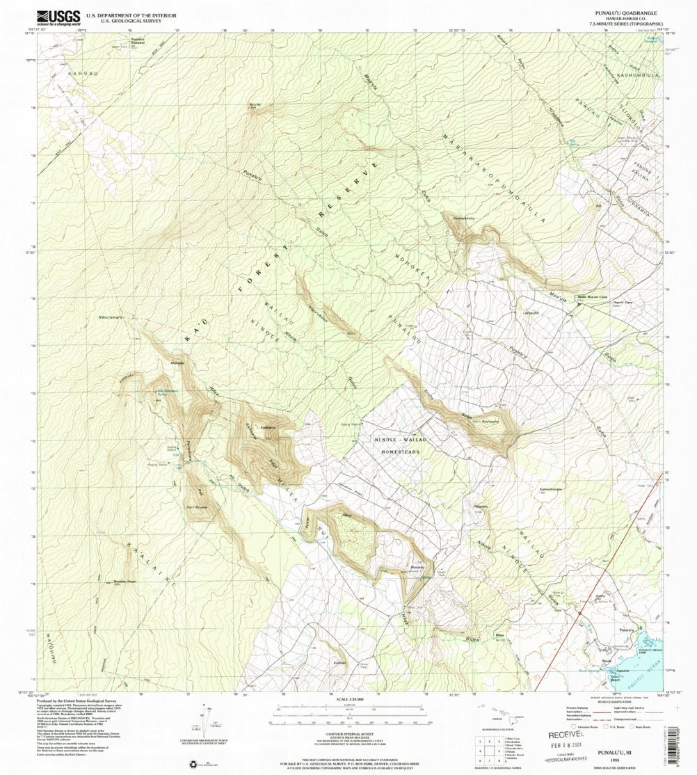 Punaluu, HI (1995, 24000-Scale) Map by United States Geological Survey ...