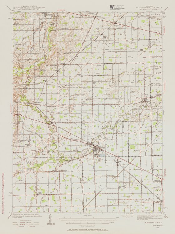 MI-BLISSFIELD: Authoritative US Topos Historic 1939 Map by Western ...