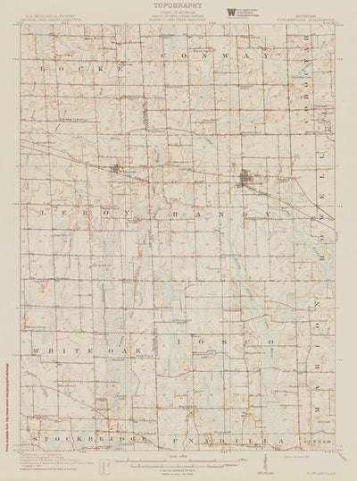 MI-FOWLERVILLE: Authoritative US Topos Historic 1910 Map by Western ...