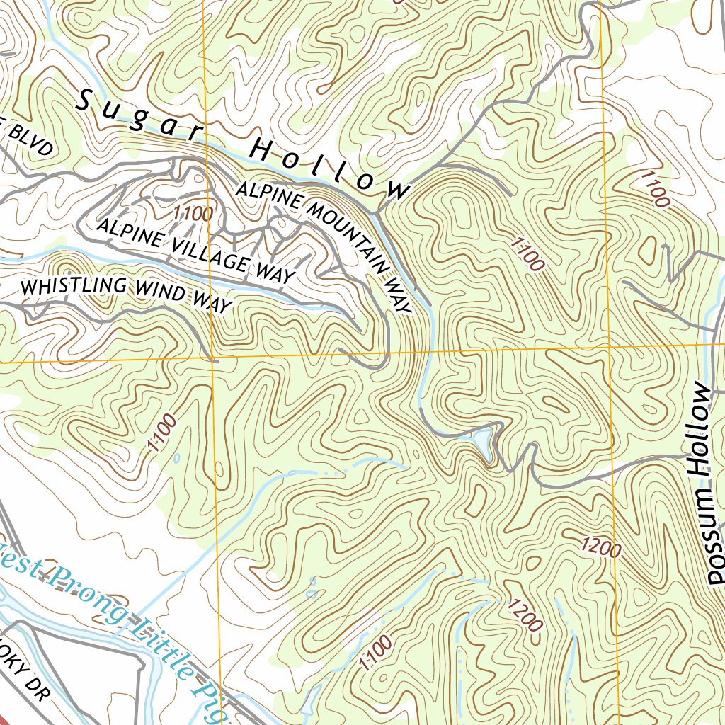 NPS/USGS 2016 Pigeon Forge Topographic Map by Great Smoky Mountains ...