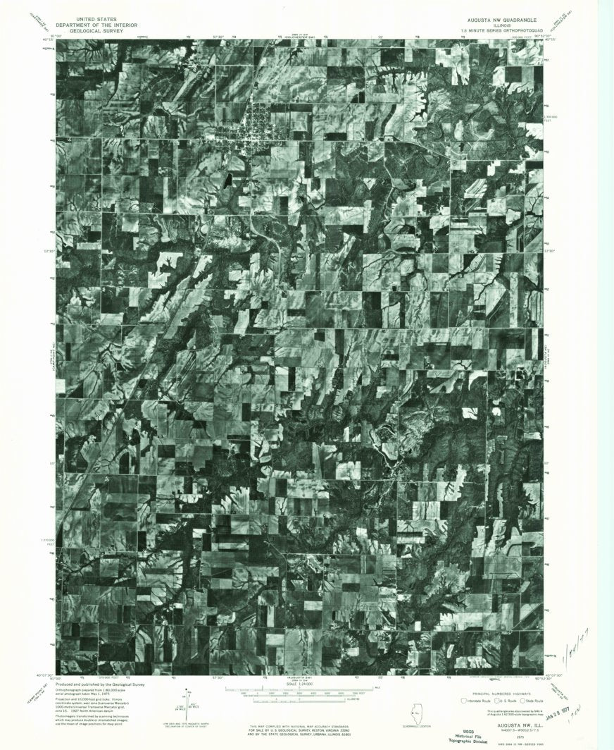 Augusta, IL (1975, 24000-Scale) Map by United States Geological Survey ...