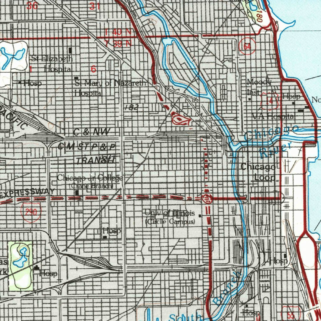 Chicago, IL-IN-MI (1980, 100000-Scale) Map by United States Geological ...