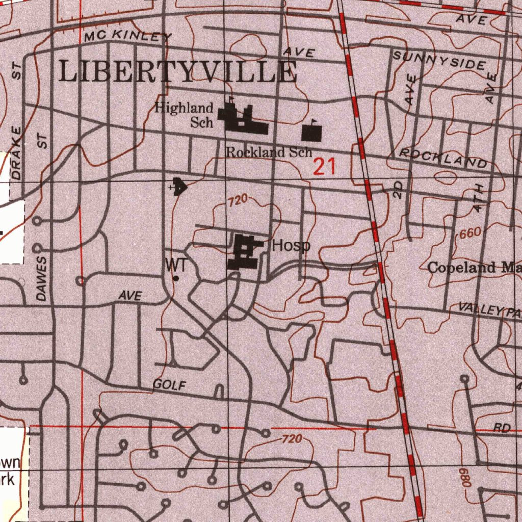 Libertyville, IL (1998, 24000-Scale) Map by United States Geological ...