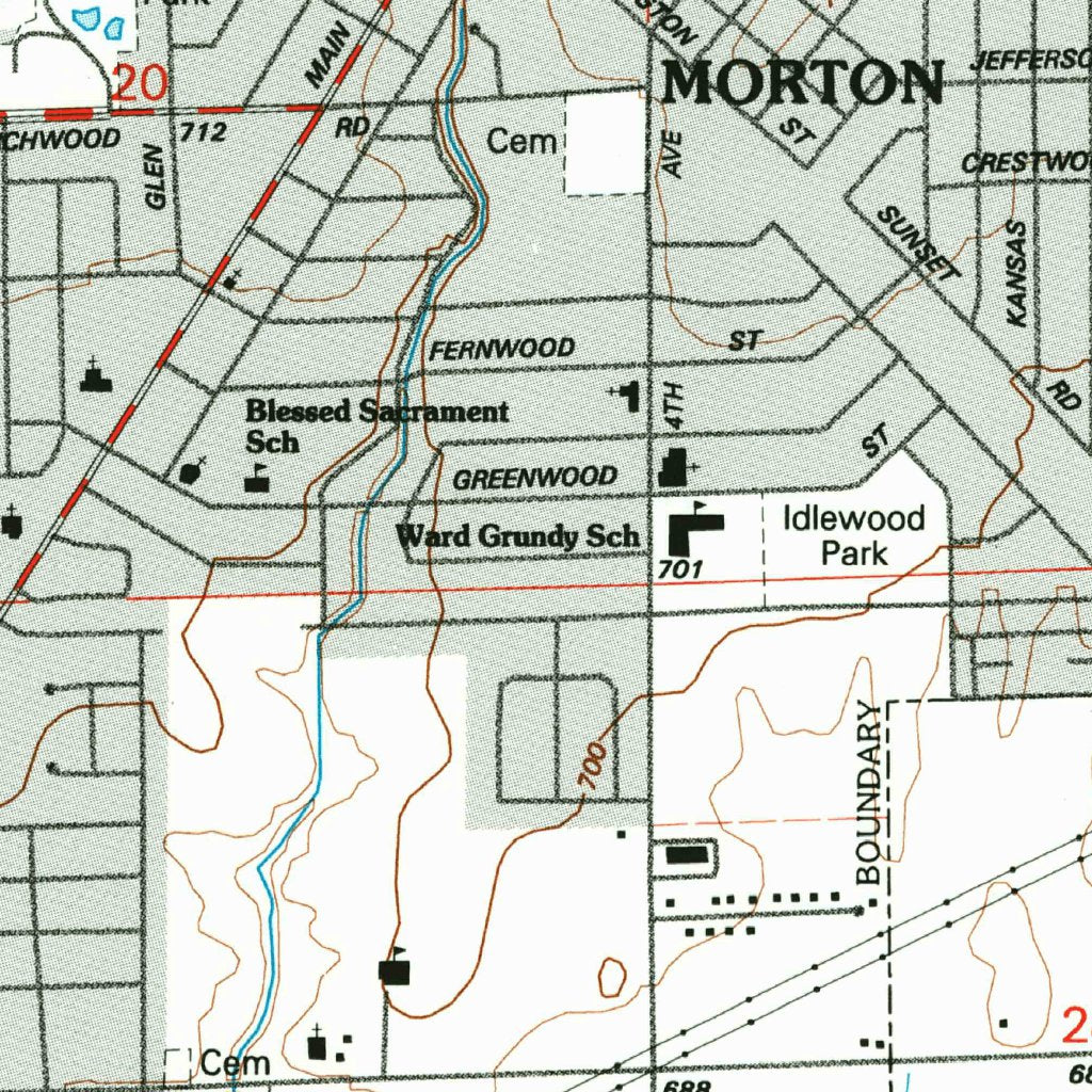 Morton, IL (1995, 24000-Scale) Map by United States Geological Survey ...