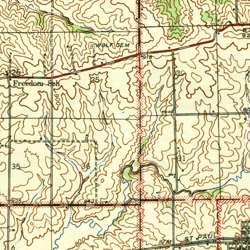 Mount Carroll, IL (1944, 62500-Scale) Map by United States Geological ...