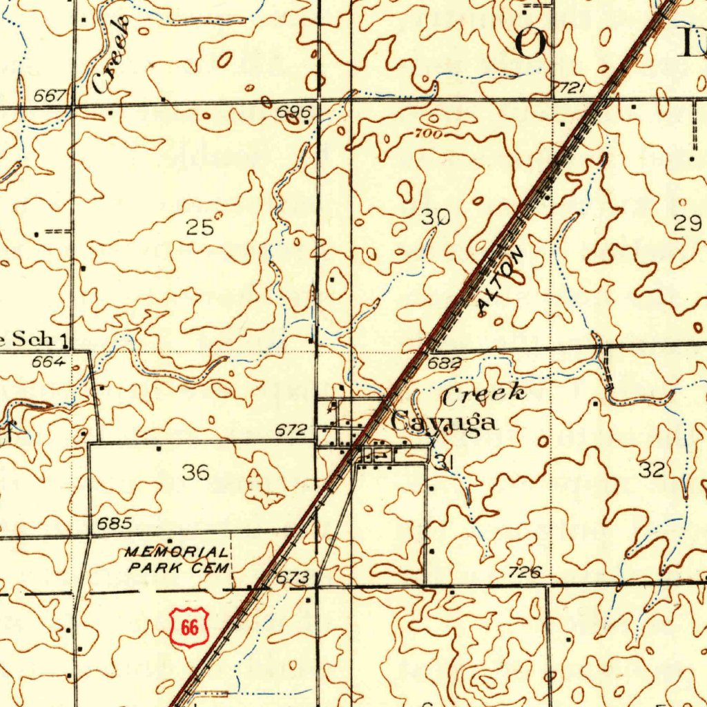 Pontiac, IL (1939, 62500-Scale) Map by United States Geological Survey ...