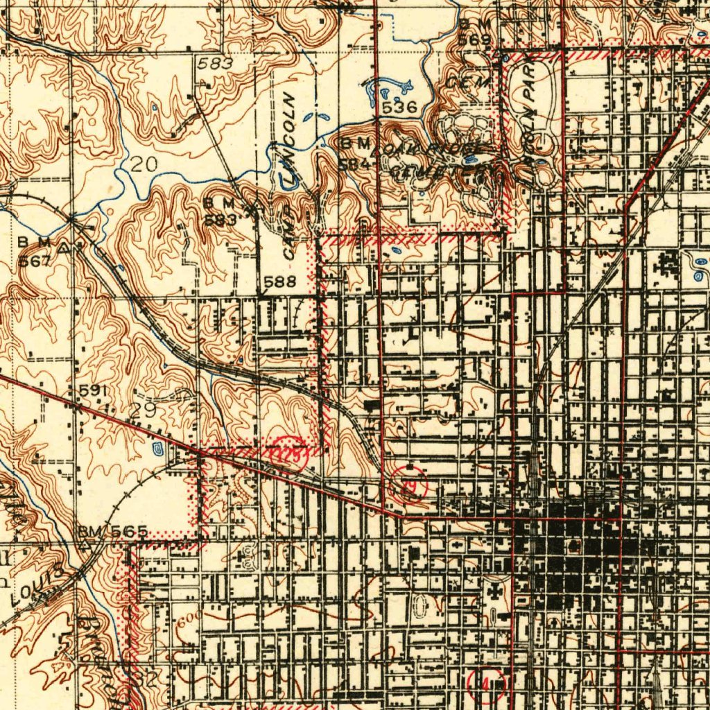 Springfield, IL (1930, 62500-Scale) Map by United States Geological ...