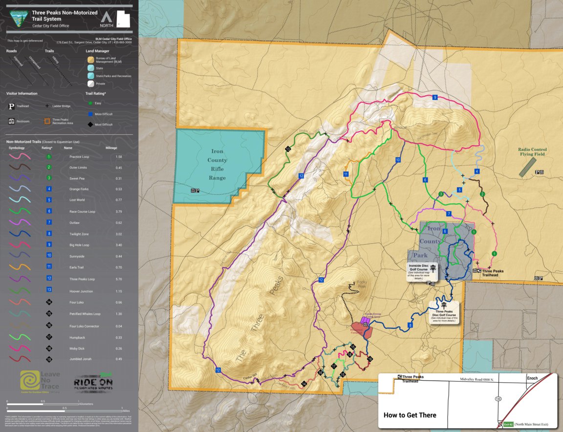 BLM Utah Three Peaks Trails Map by Bureau of Land Management - Utah ...