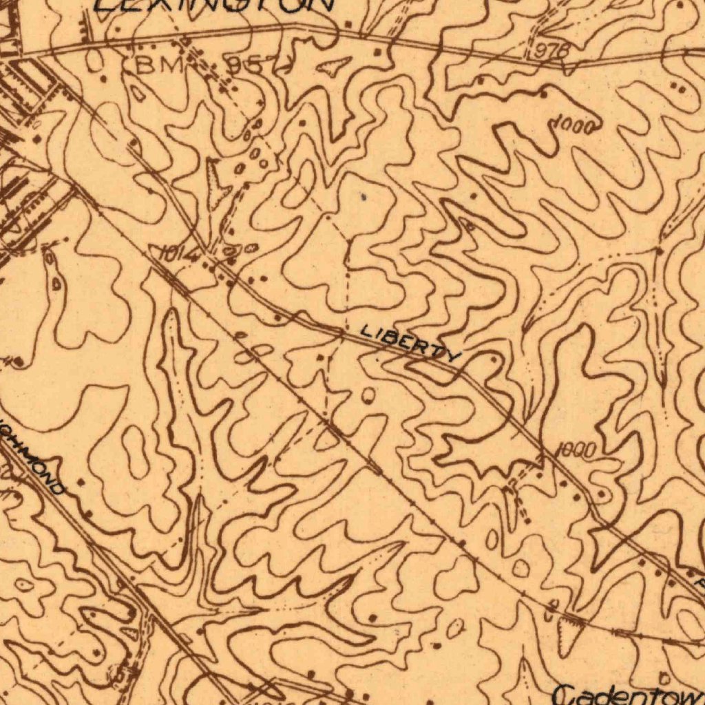 Lexington, KY (1927, 48000-Scale) Map by United States Geological ...