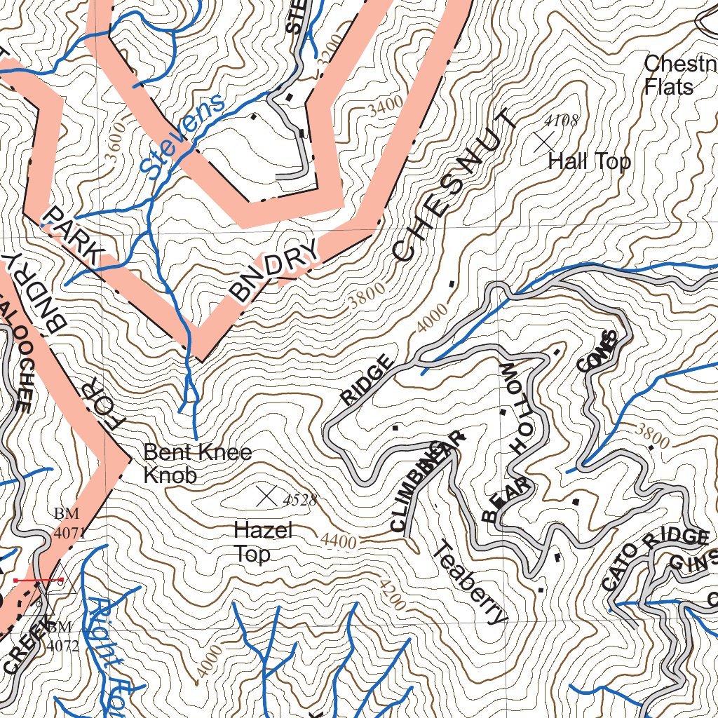 NPS Cove Creek Gap 2017 Map by Great Smoky Mountains National Park ...