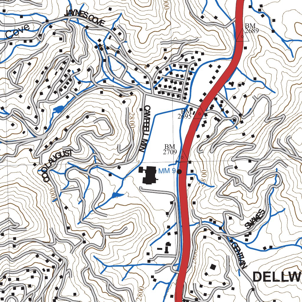 NPS Dellwood 2017 Map by Great Smoky Mountains National Park | Avenza Maps