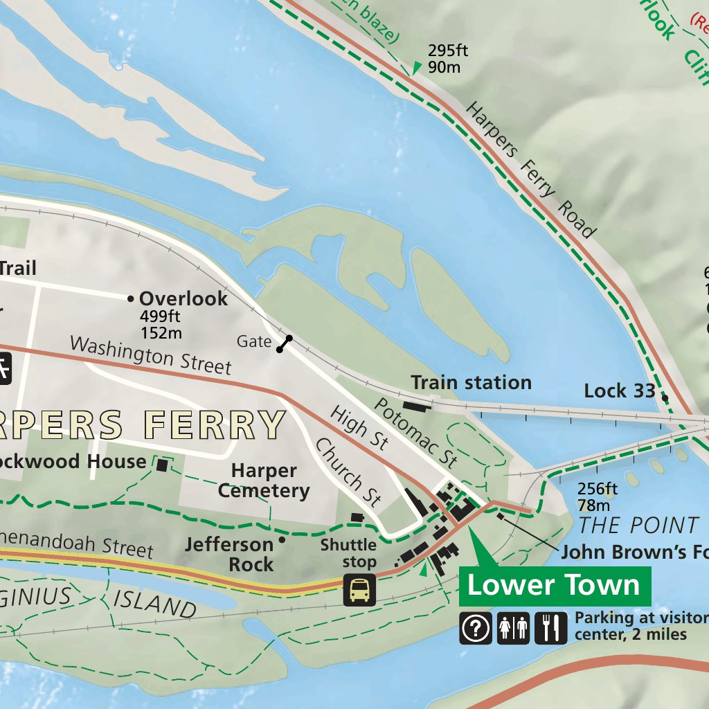 Harpers Ferry National Historical Park Map by US National Park Service ...