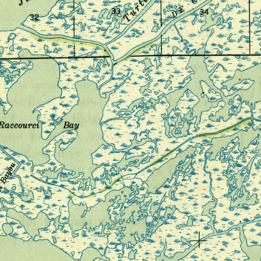 Bayou Du Large, LA (1944, 62500-Scale) Map by United States Geological ...